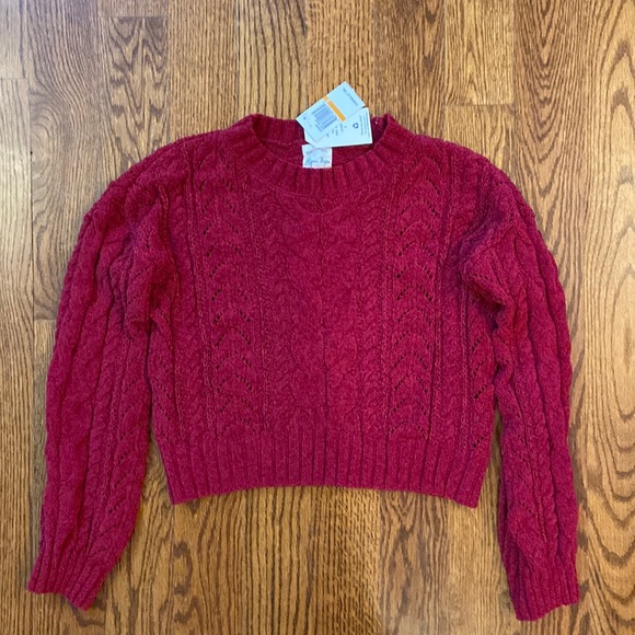 Hippie Rose | Sweaters | Hippie Rose Red Chenille Sweater | Poshmark